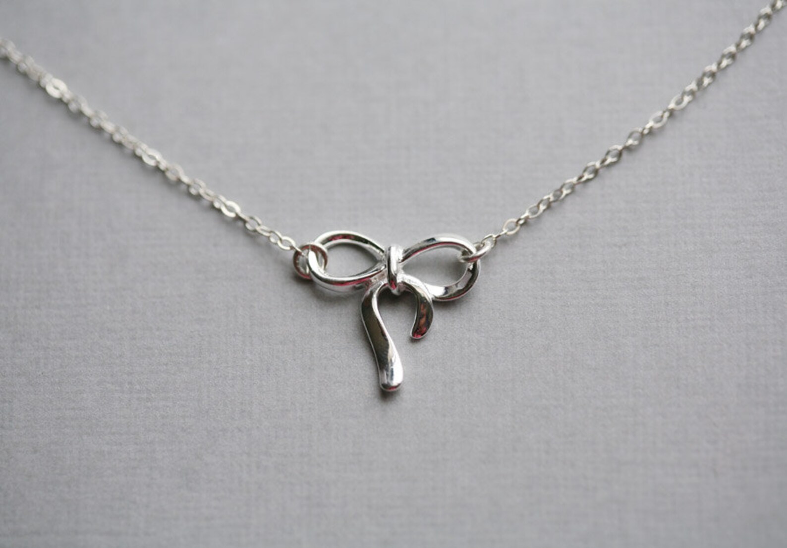 Sterling Silver Knot Necklace, Silver Knot Necklace, Tie the Knot ...