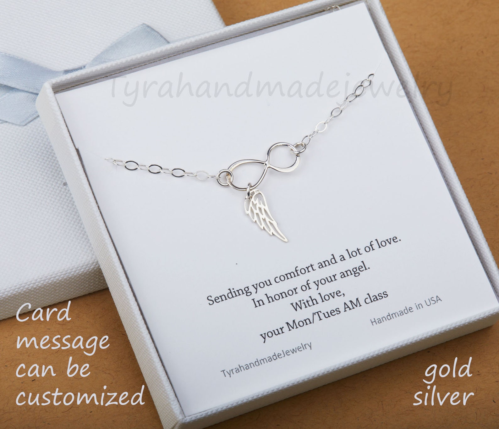 Infinity Angel Wing Braceletmemorial Braceletlost Baby - Etsy