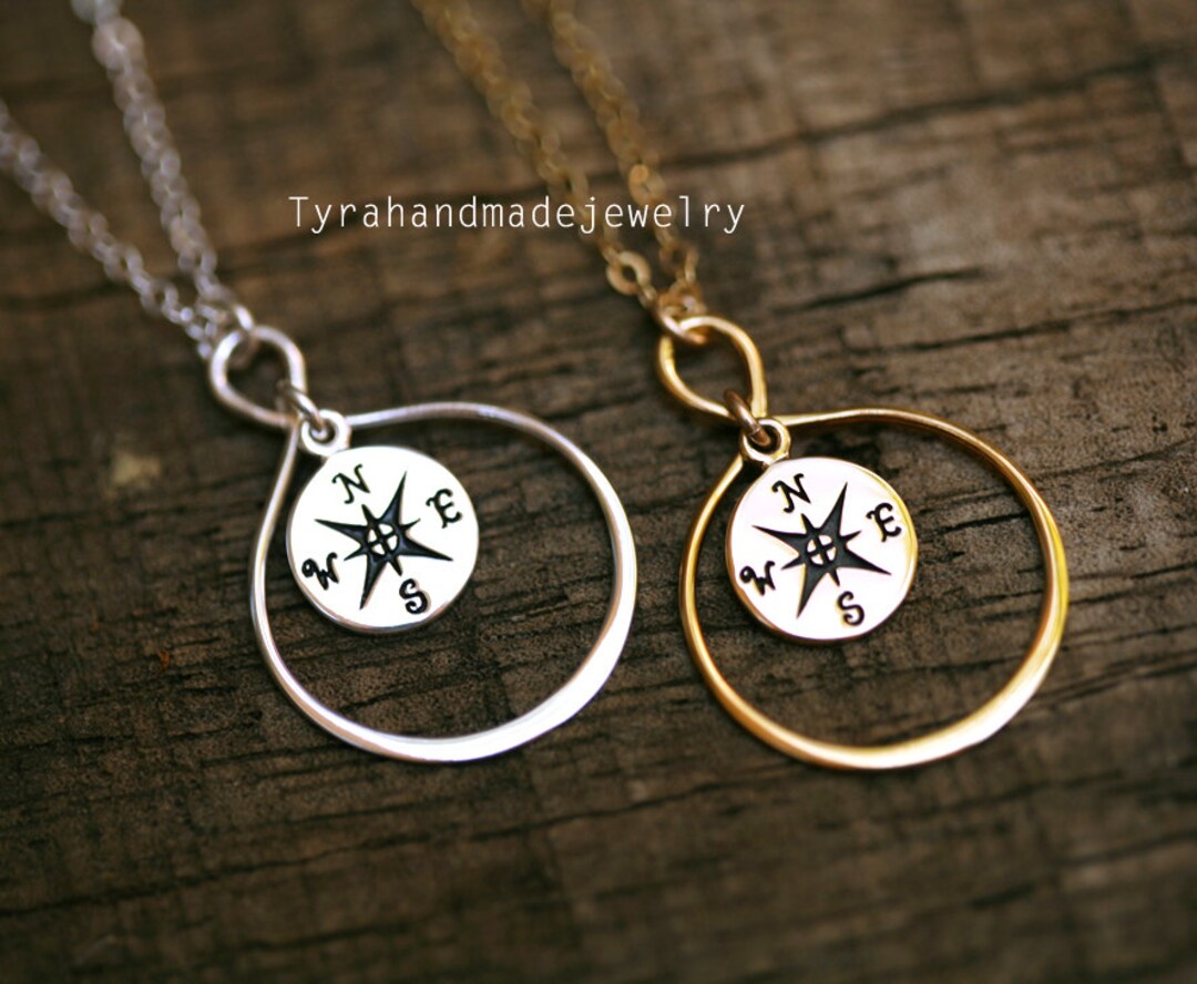Gold Compass Necklace,infinity Compass Necklace,infinity Necklace ...