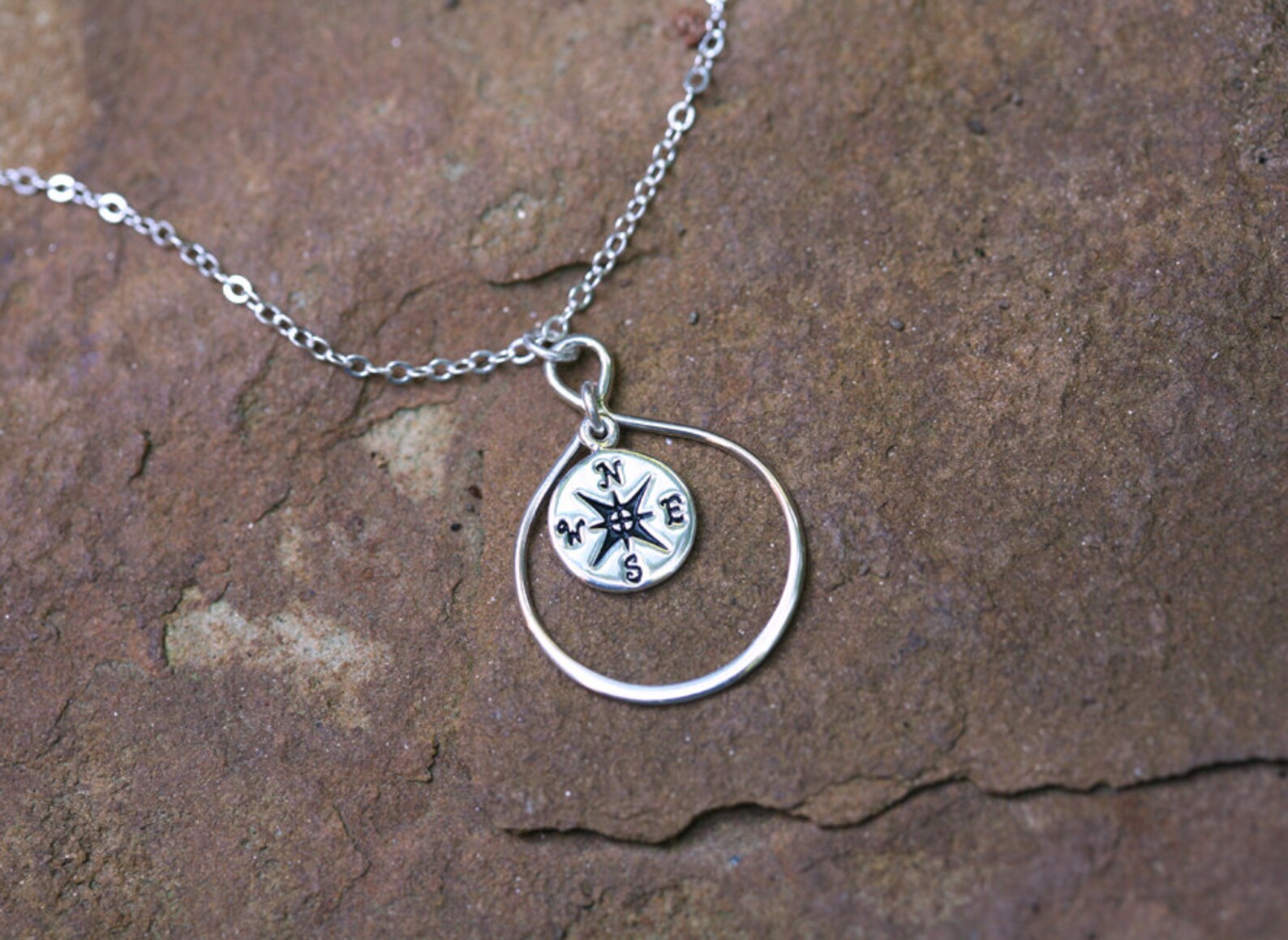 Compass necklaceInfinity necklacejourney necklaceteardrop | Etsy