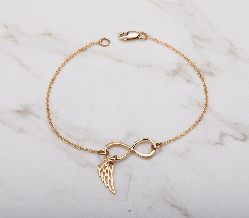 Infinity Angel Wing Braceletmemorial Braceletlost Baby - Etsy