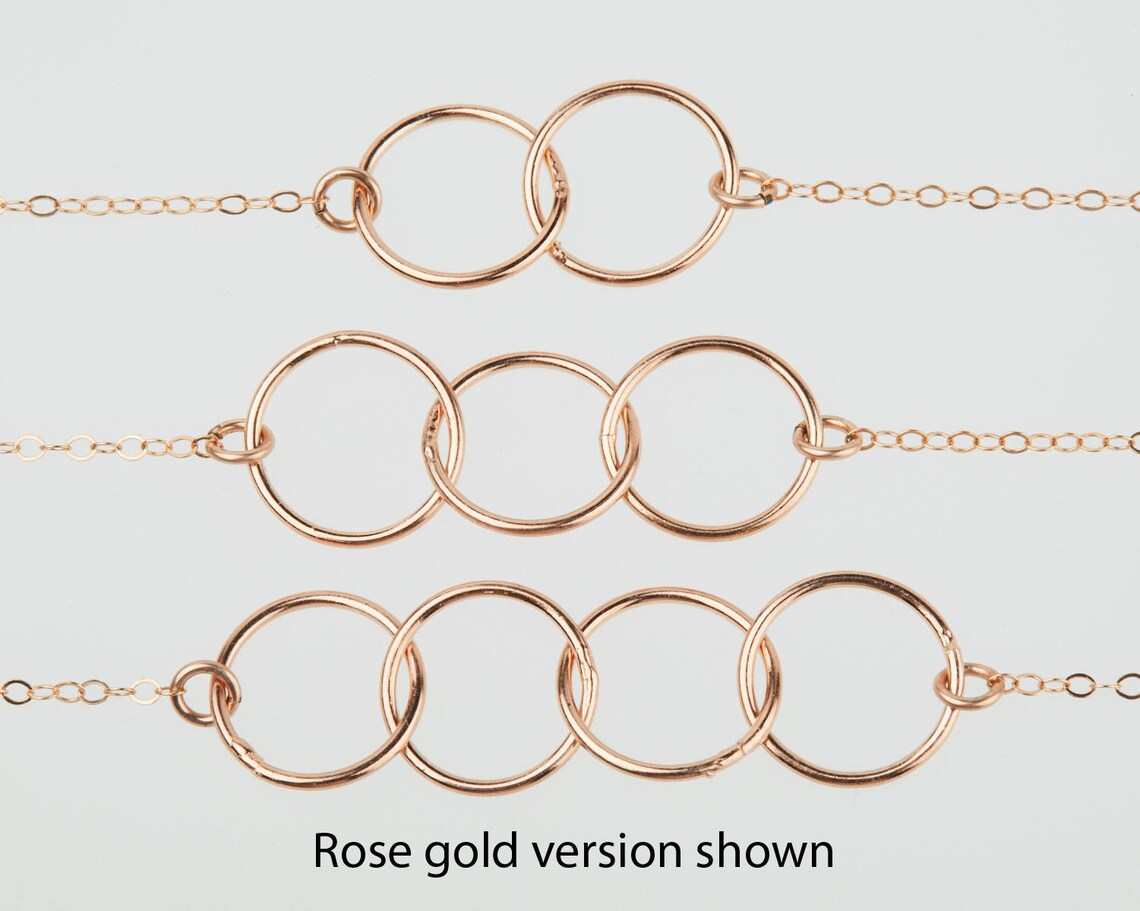 Rose Gold Circle Necklace,eternity Circle Necklace,best Friend Necklace ...