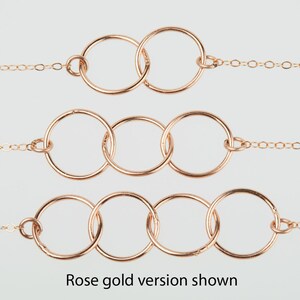 Rose Gold Circle Necklace,eternity Circle Necklace,best Friend Necklace ...