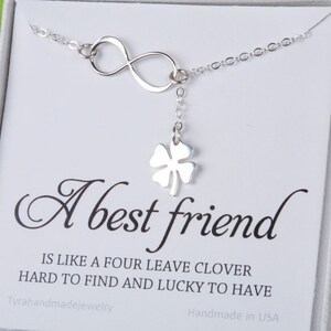 Infinity Clover Lariat Y Necklace,four Leaf Clover Shamrock Necklace ...