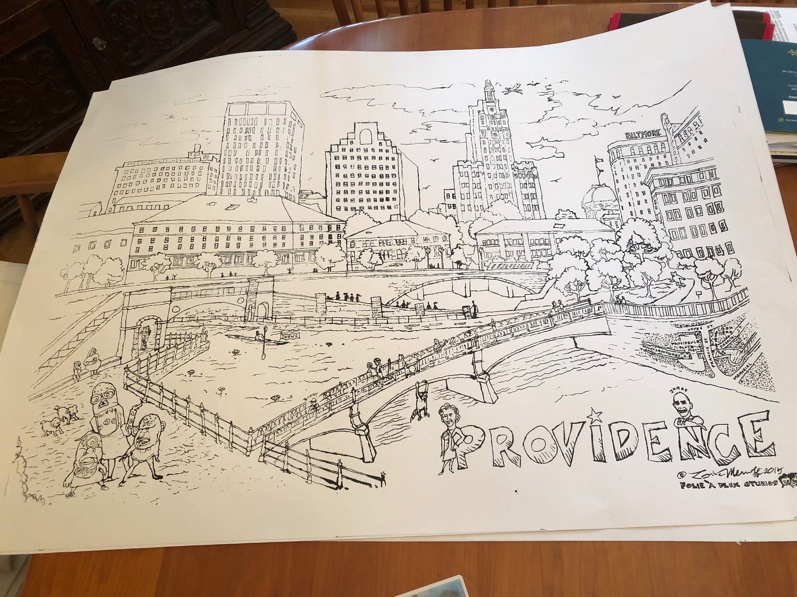 Beautiful Drawing of Downtown Providence, Rhode Island. I Can Easily ...