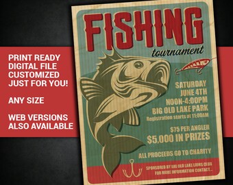 Fishing poster | Etsy