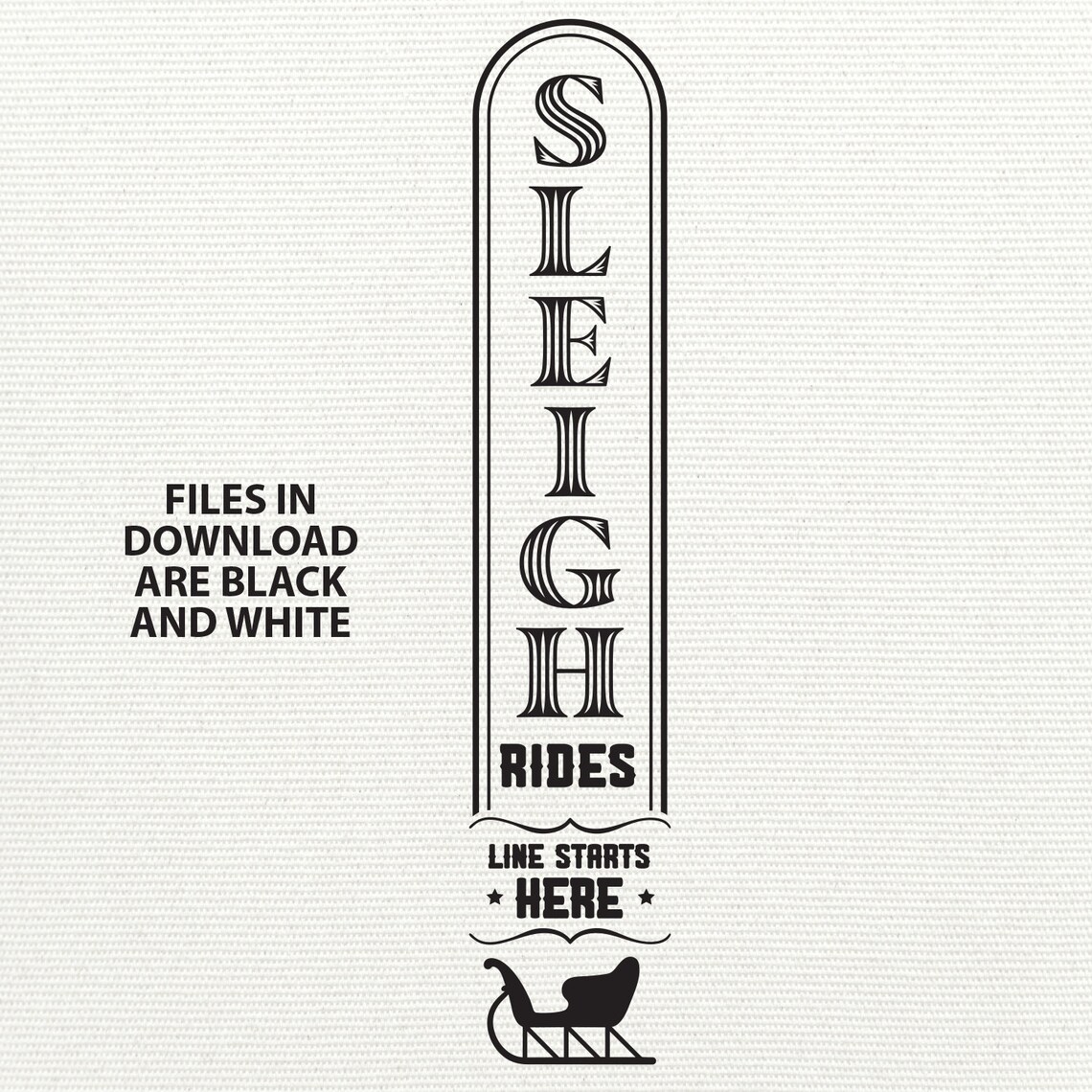 Sleigh Rides Porch Sign Svg Sleigh Rides Svg Vertical Winter - Etsy