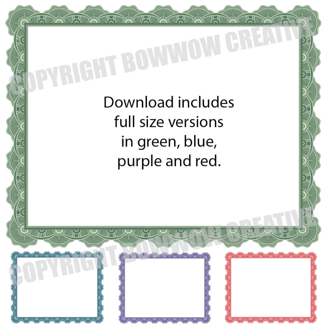 Blank Diploma, Certificate, Blank Certificate, Award Frame, Frame ...