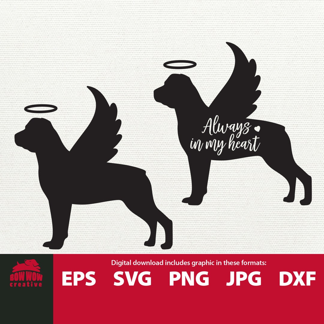 Rottweiler Angel Svg Rottweiler Memorial Svg Rottie Angel Rottweiler ...