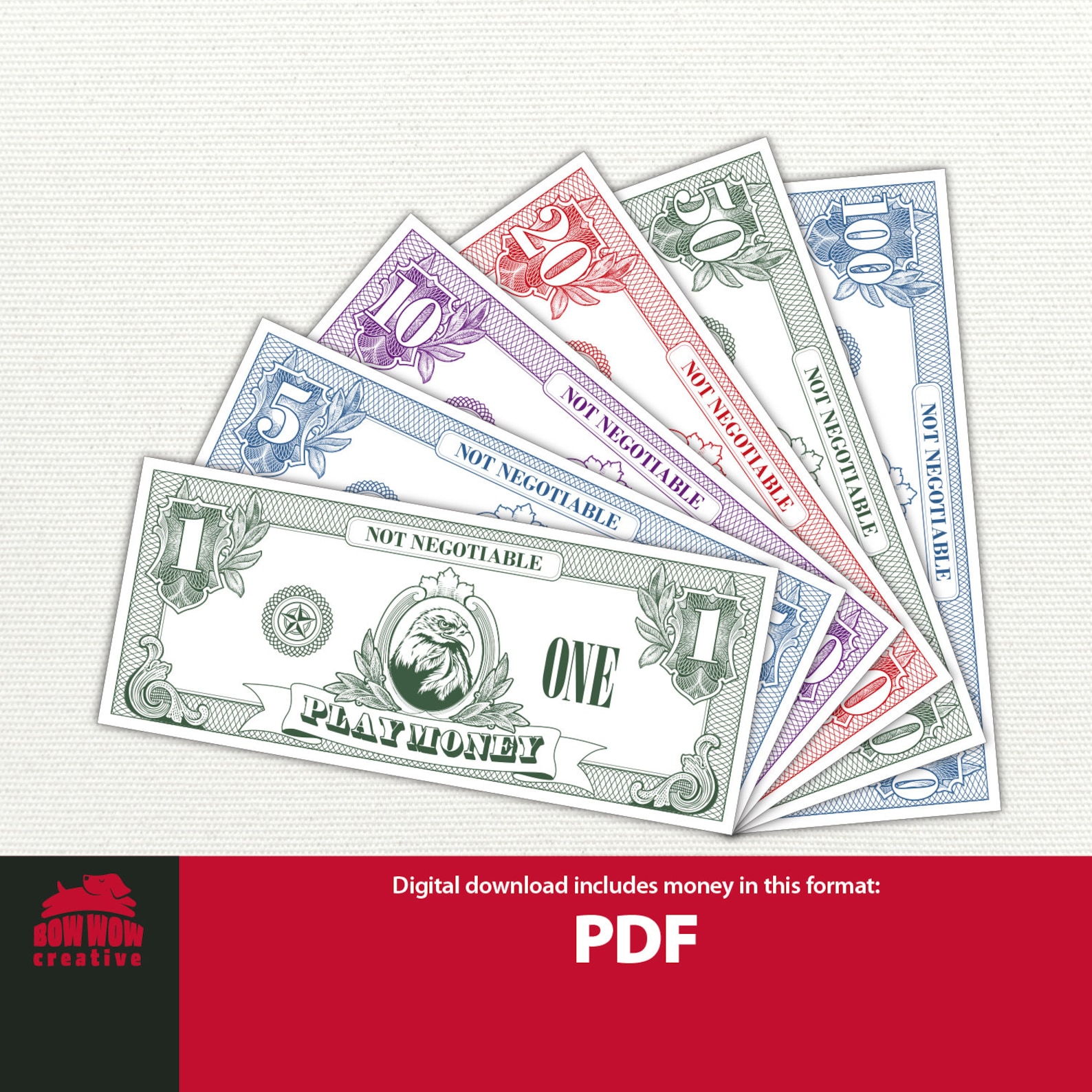 PLAY MONEY Printable Money Fake Money Pretend Money Kids Money Children ...