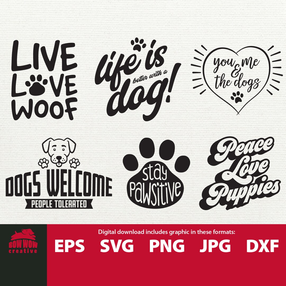 Dog Quote Svg Bundle Dog Clipart Dog Quotes Funny Dog Quote Dog Bundle ...