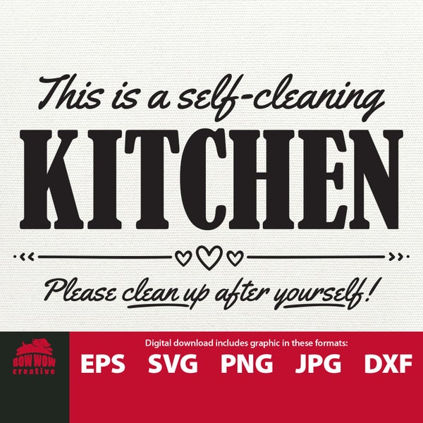 Clean Kitchen Sign - Etsy