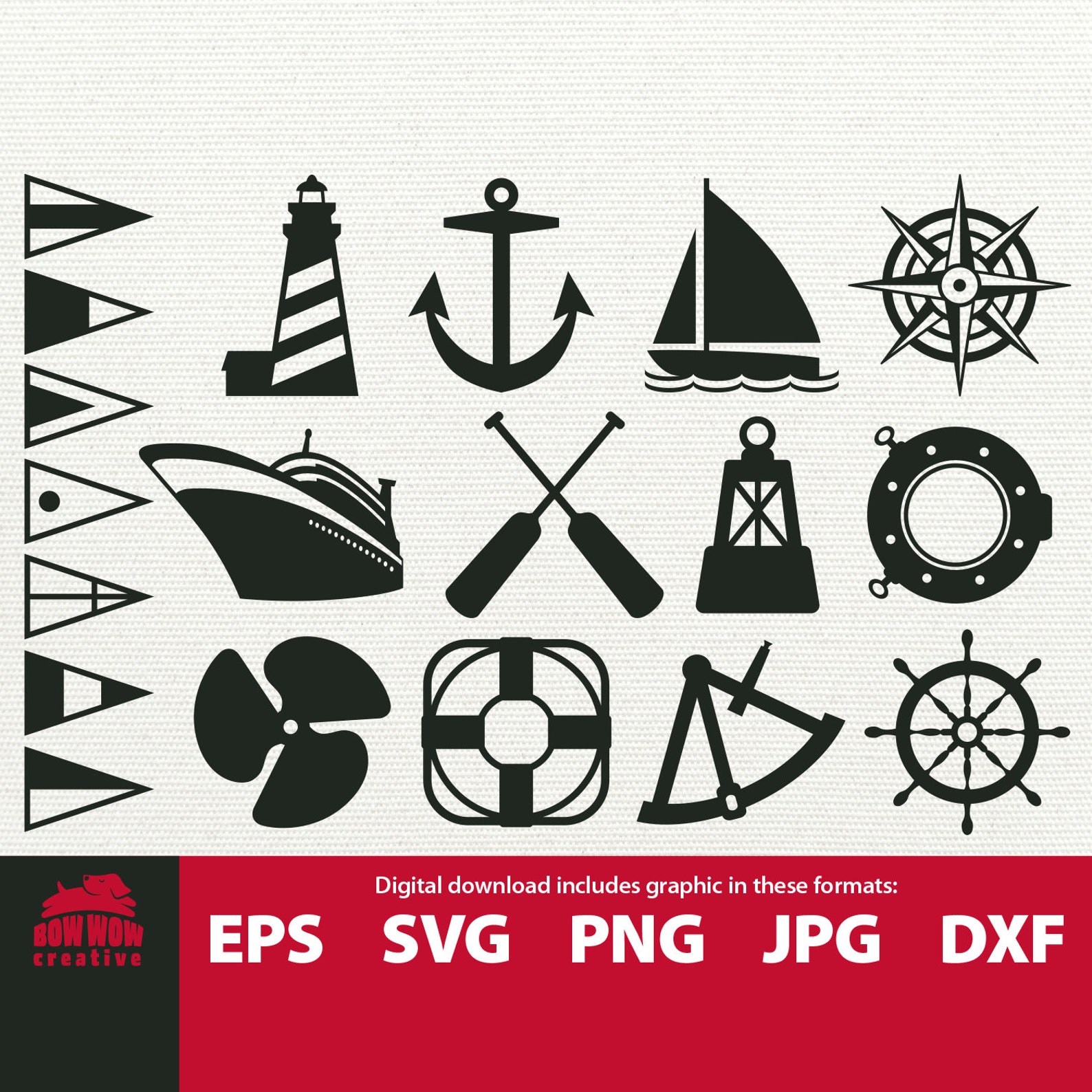 Nautical Clip Art Svg Bundle Anchor Sailboat Nautical Svg - Etsy