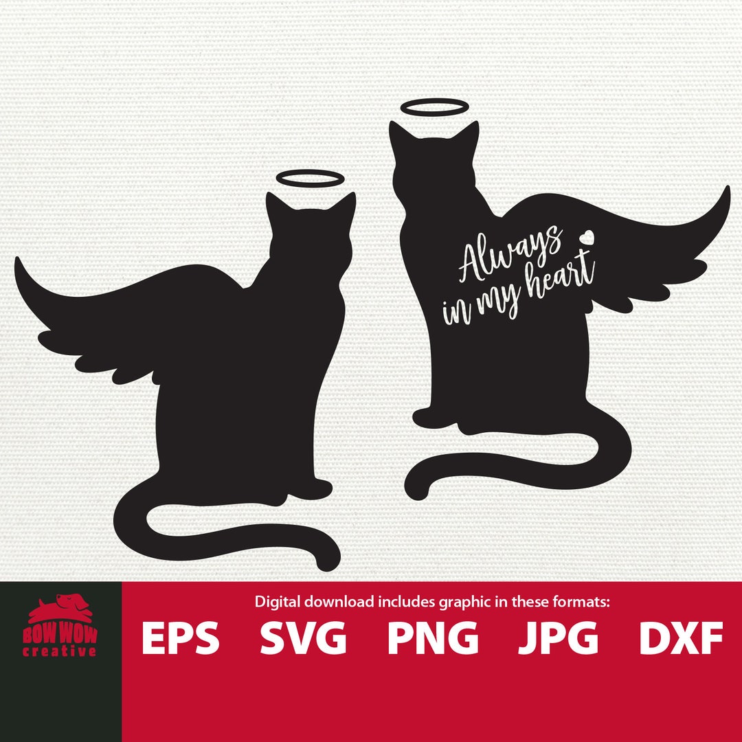 Cat Svg Kitten Svg Cat Memorial Svg Kitten Memorial Svg Angel Kitten ...
