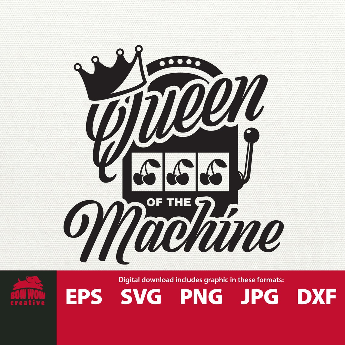 Queen of the Machine Svg Slot Machine Svg Slots Casino Gift - Etsy