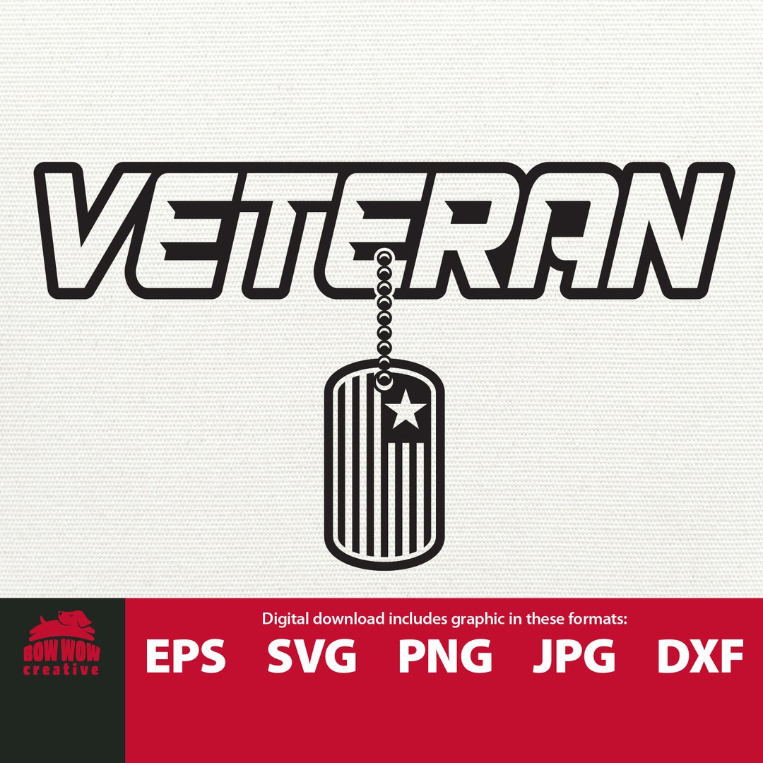 United States Veteran With Dog Tag Svg Veteran Svg Military Veteran ...