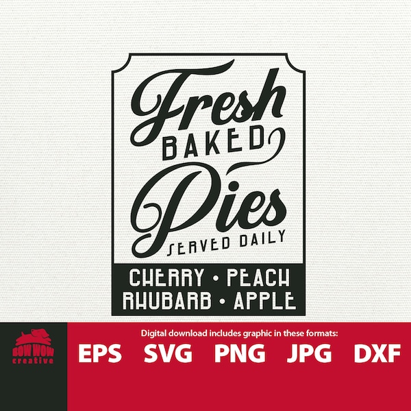 Fresh Baked Pies Sign - Etsy