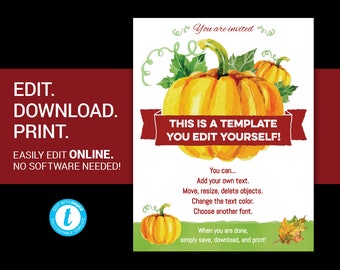 Fall Festival Flyer Template - Etsy