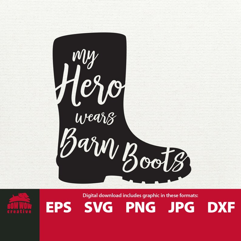 My Hero Wears Barn Boots SVG Farm Svg Thank a Farmer Svg - Etsy