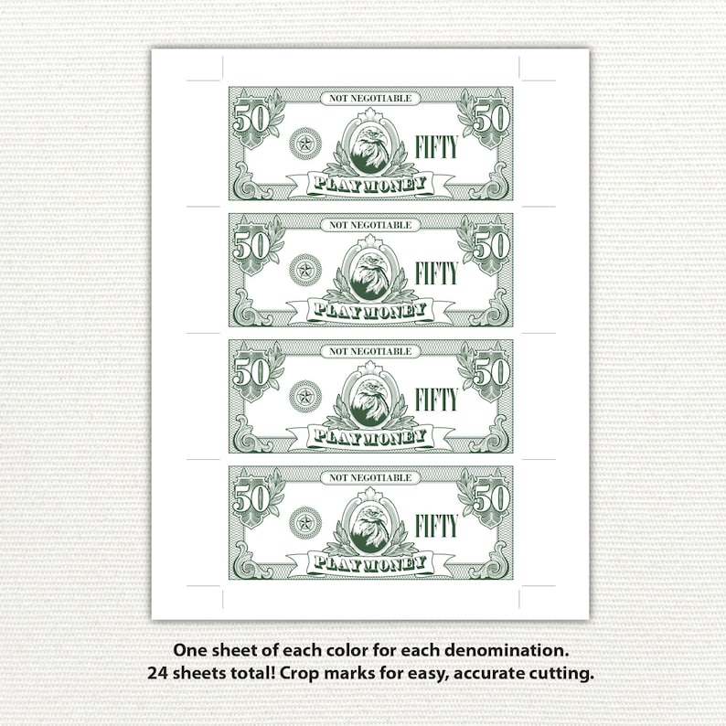 PLAY MONEY printable money fake money pretend money kids money | Etsy