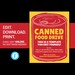 EDITABLE Canned Food Drive Flyer Homeless Drive Flyer Printable ...