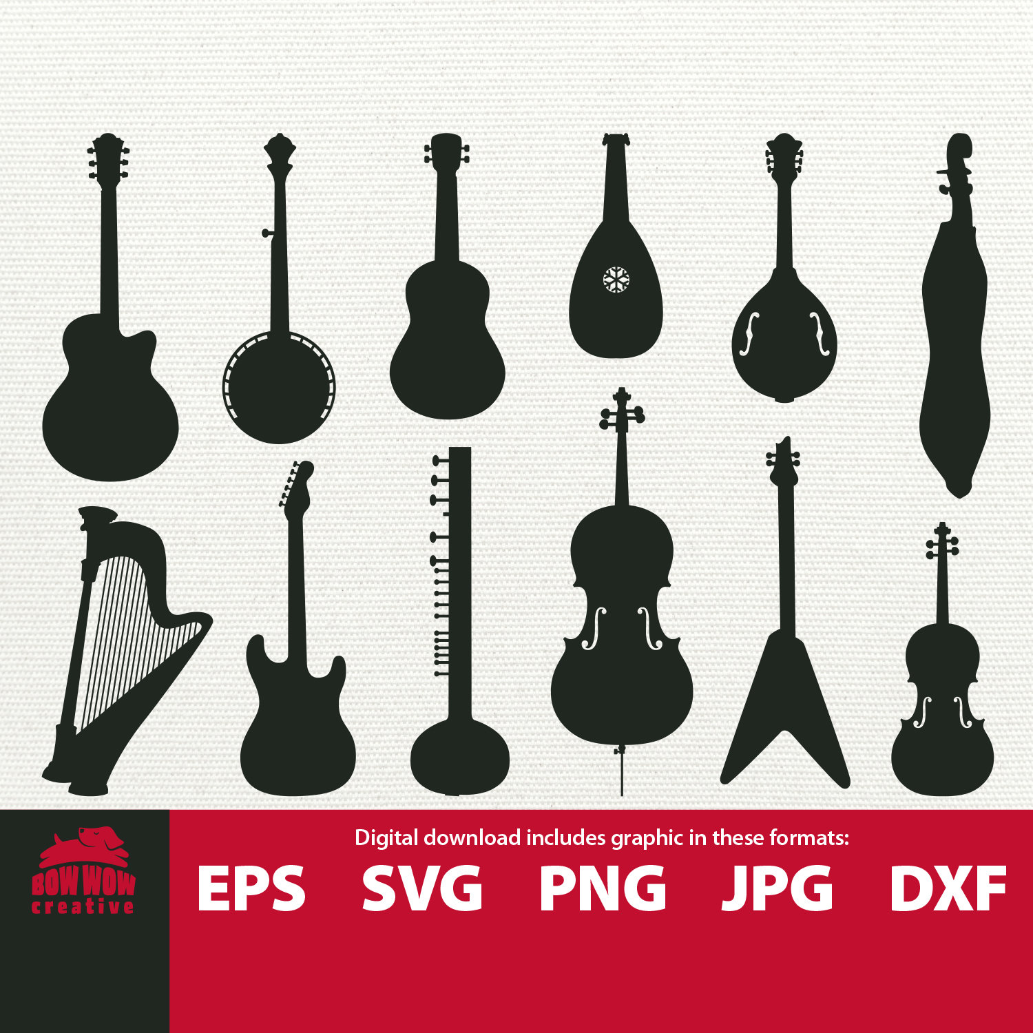 Bluegrass Music Instruments Clipart