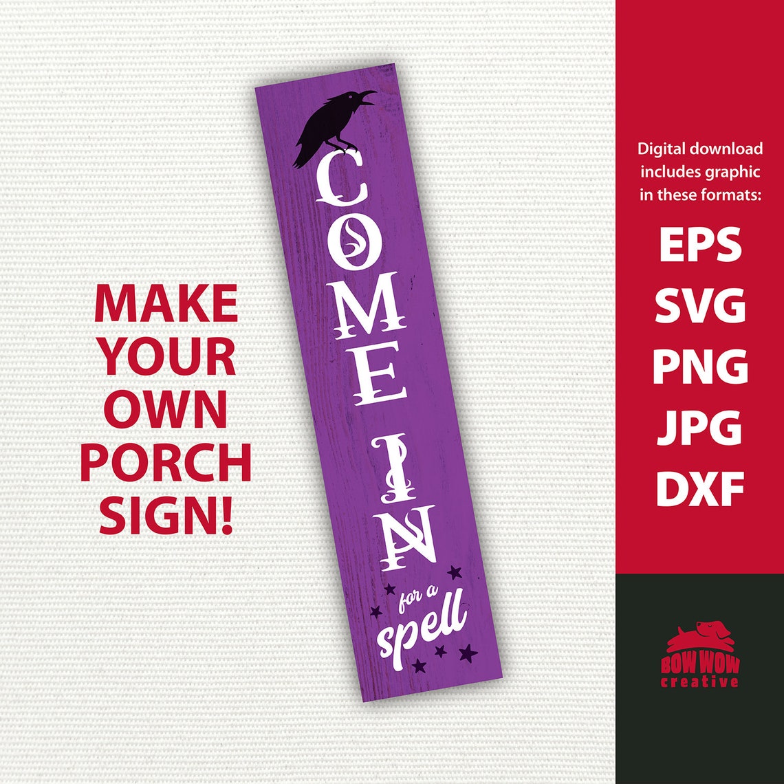 Come in for a Spell Porch Sign Svg Halloween Porch Sign Svg | Etsy