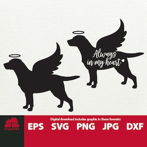 Labrador Svg Labrador Memorial Svg Lab Angel Labrador With Angel Wings ...
