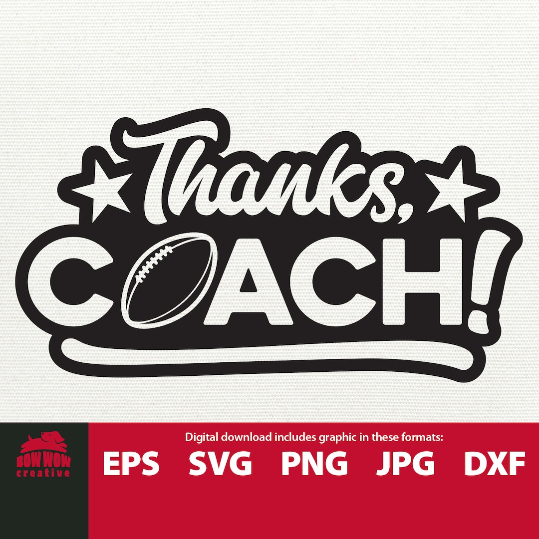 Thanks Football Coach Svg Football Coach Svg Gift for Football Coach ...