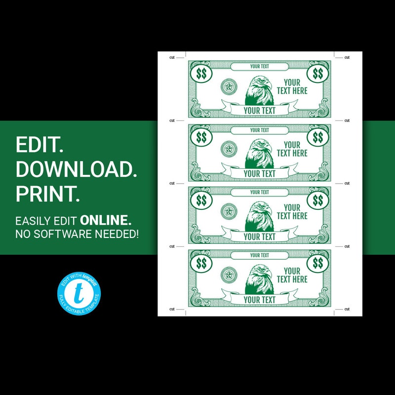 Fake Bills Size - Etsy