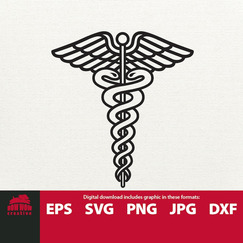 Caduceus Svg Caduceus Clip Art Medical Symbol Svg Caduceus - Etsy