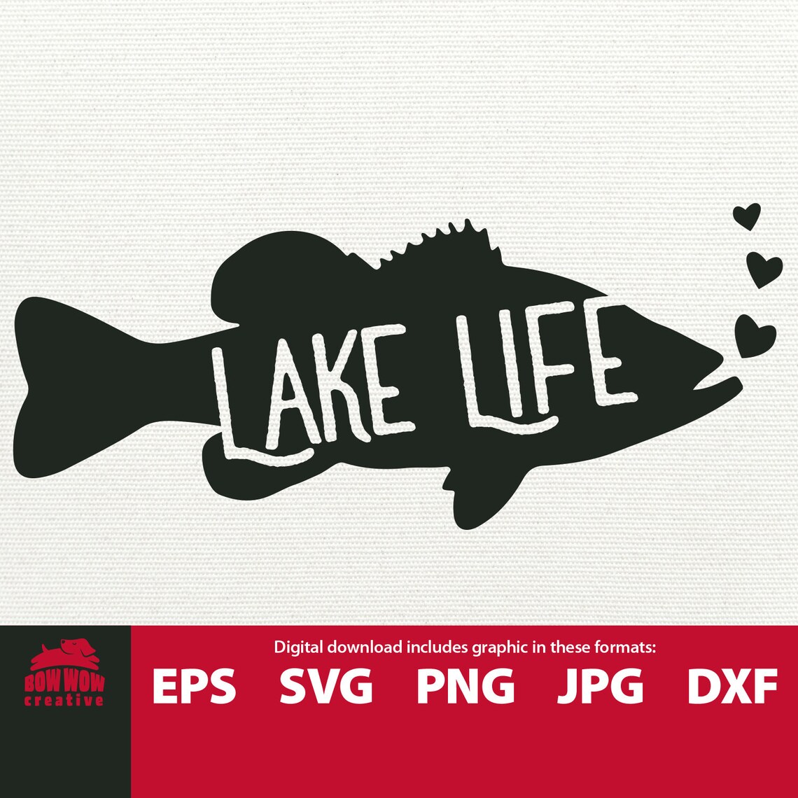 Lake Life Fish SVG Lake House Decor Life at the Lake Lake Sign Cutting ...