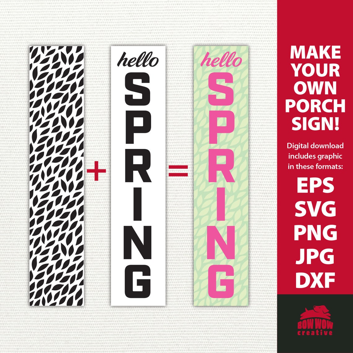 Spring Porch Sign Svg Spring Svg Vertical Spring Sign Hello - Etsy