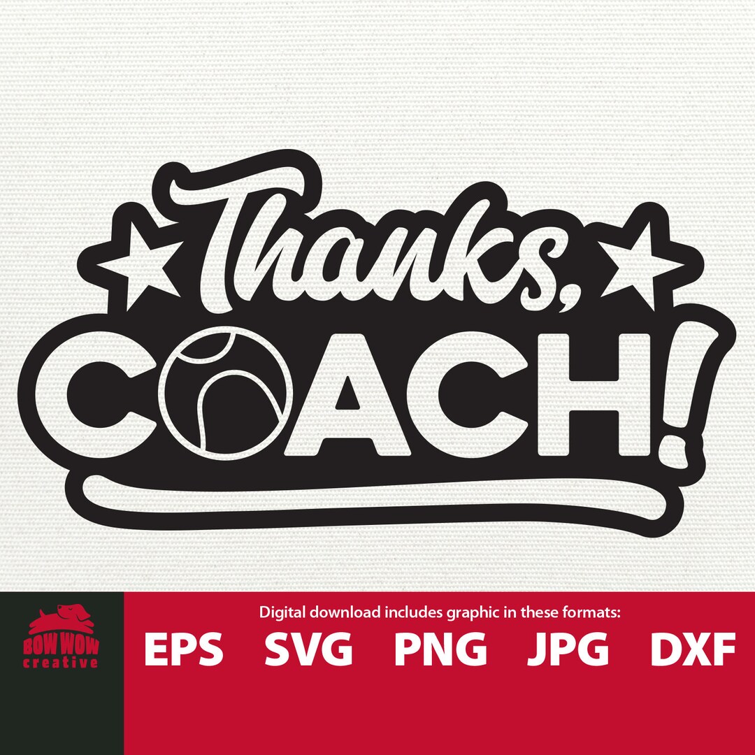 Thanks Tennis Coach Svg Thank You Tennis Coach Svg Gift for Tennis ...