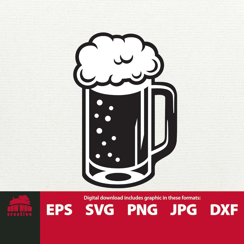 Beer Mug With Foam Svg and Clipart Beer Mug With Handle Beer - Etsy