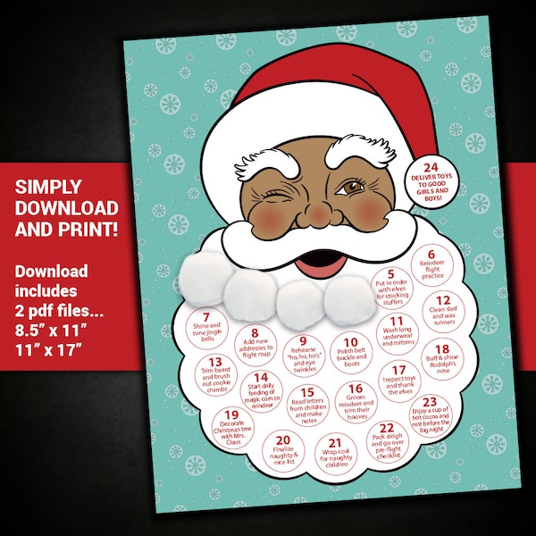 Black Santa Svg - Etsy