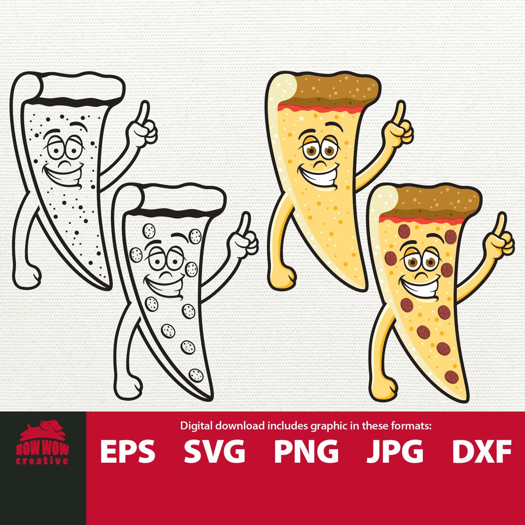 Smiling Pizza Svg Pizza Clipart Pizza Slice Svg Cartoon Pizza Svg ...