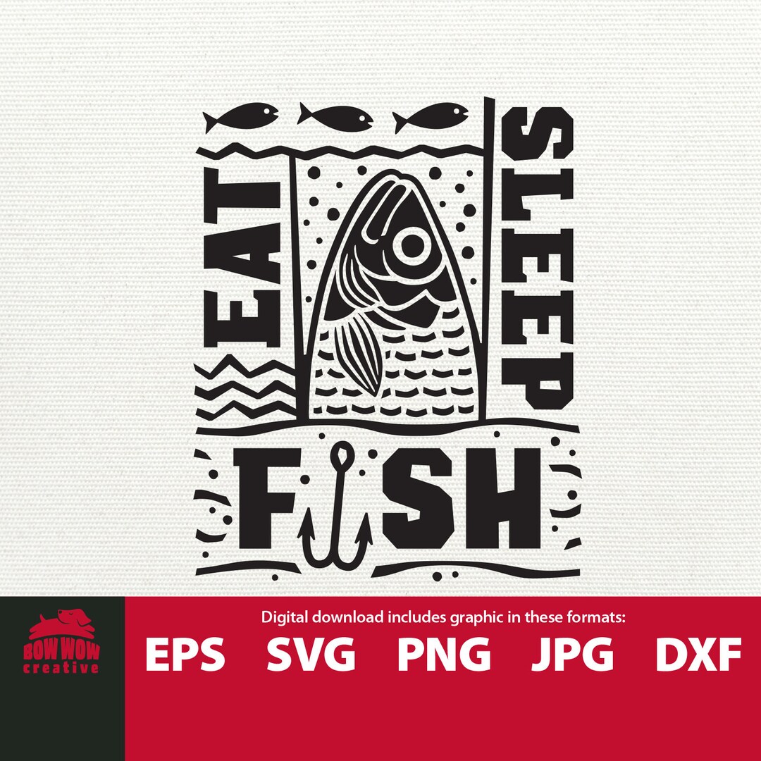 Eat Sleep Fish Svg Fishing Svg Fishing Shirt Svg Gift for Fisherman Svg ...