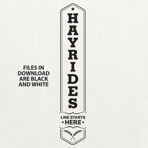Hayrides Porch Sign Svg Hayride Vertical Porch Sign Fall Sign Svg Porch ...
