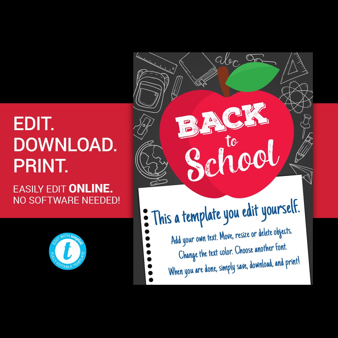EDITABLE Back to School Flyer School Supply Drive Flyer School ...