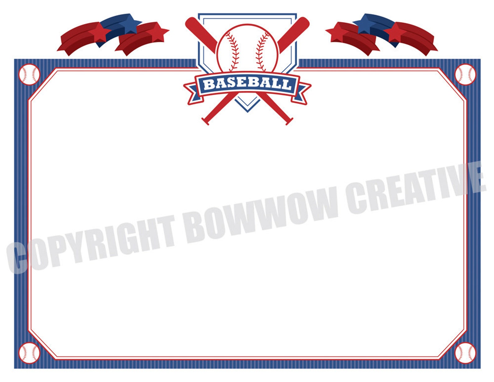 Baseball Certificate Softball Tee Ball Award Border - Etsy