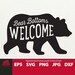 Bear Bottoms Welcome Bathroom Sign Svg Bare Bottoms Welcome - Etsy