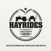 Hayrides Sign Svg Farm Tractor and Bales of Hay Fall Autumn Round ...