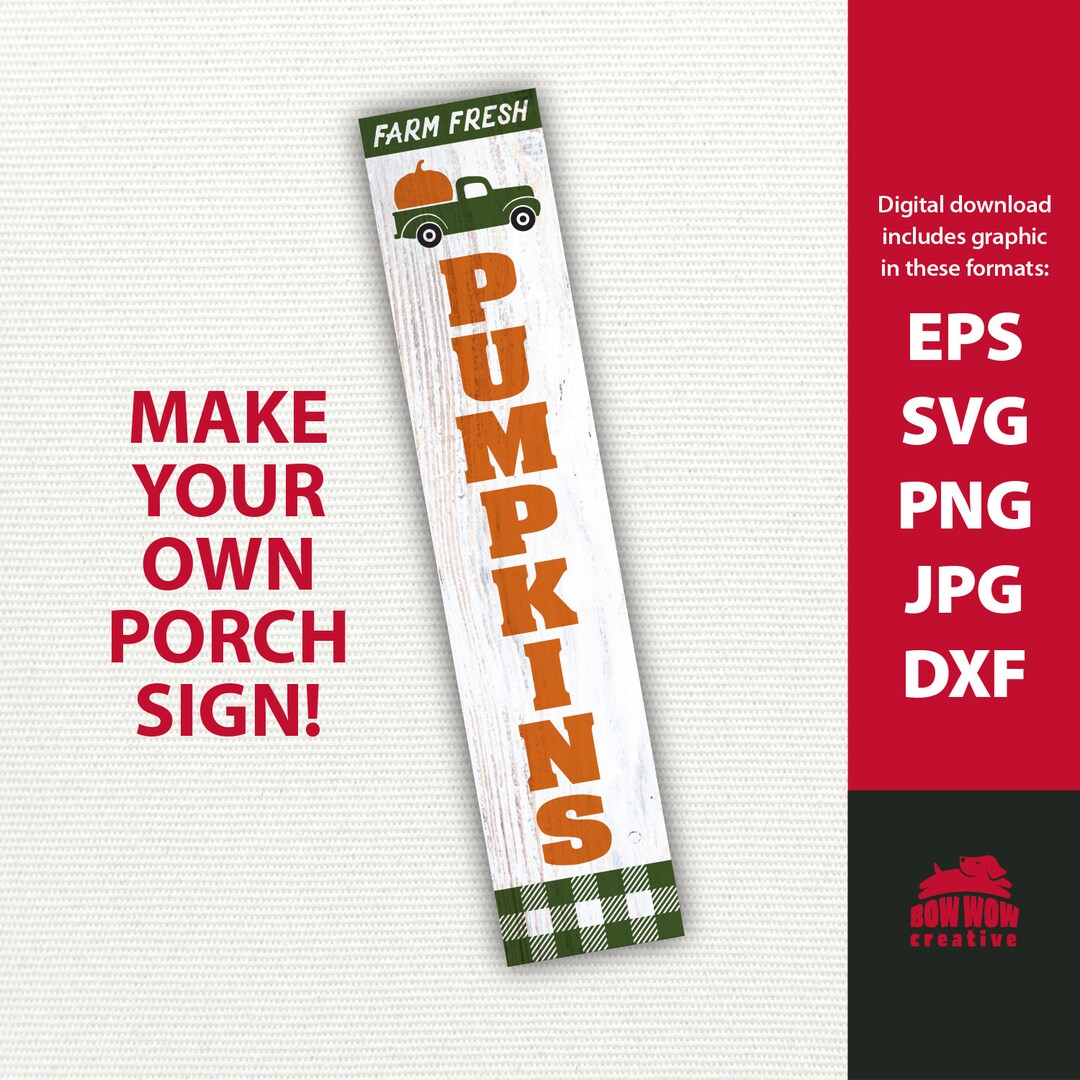 Pumpkin Farm Sign Svg Fall Porch Sign Svg Pumpkin Porch Sign Svg ...