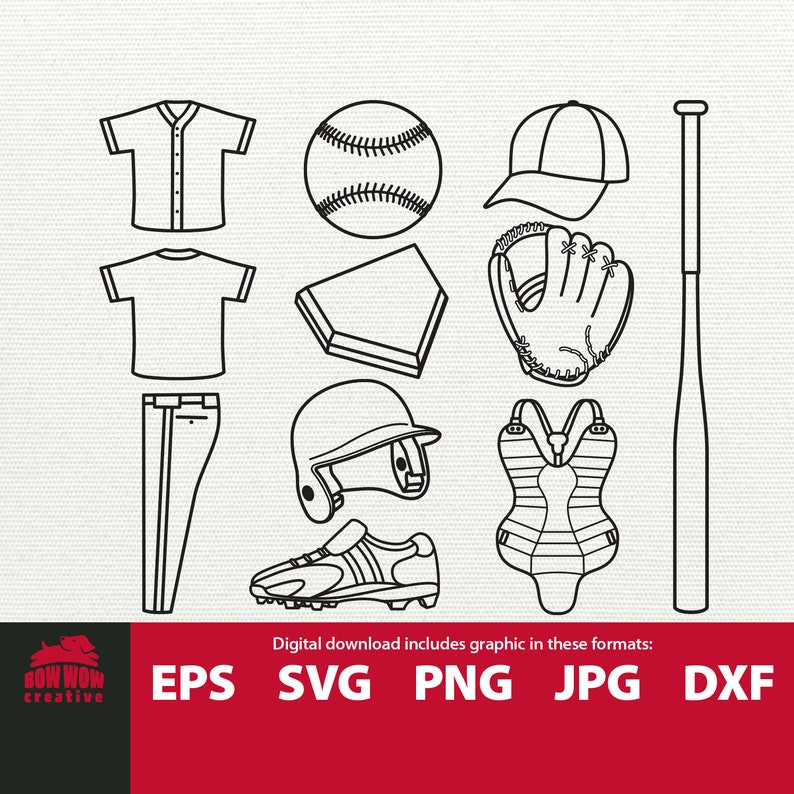 Baseball Svg Bundle Baseball Clip Art Digital Download Vector - Etsy