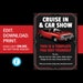 EDITABLE Cruise in Car Show Flyer Classic Car Meet up Event Poster ...