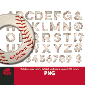 BASEBALL ALPHABET Baseball Letters Numbers Symbols Baseball Clipart ...