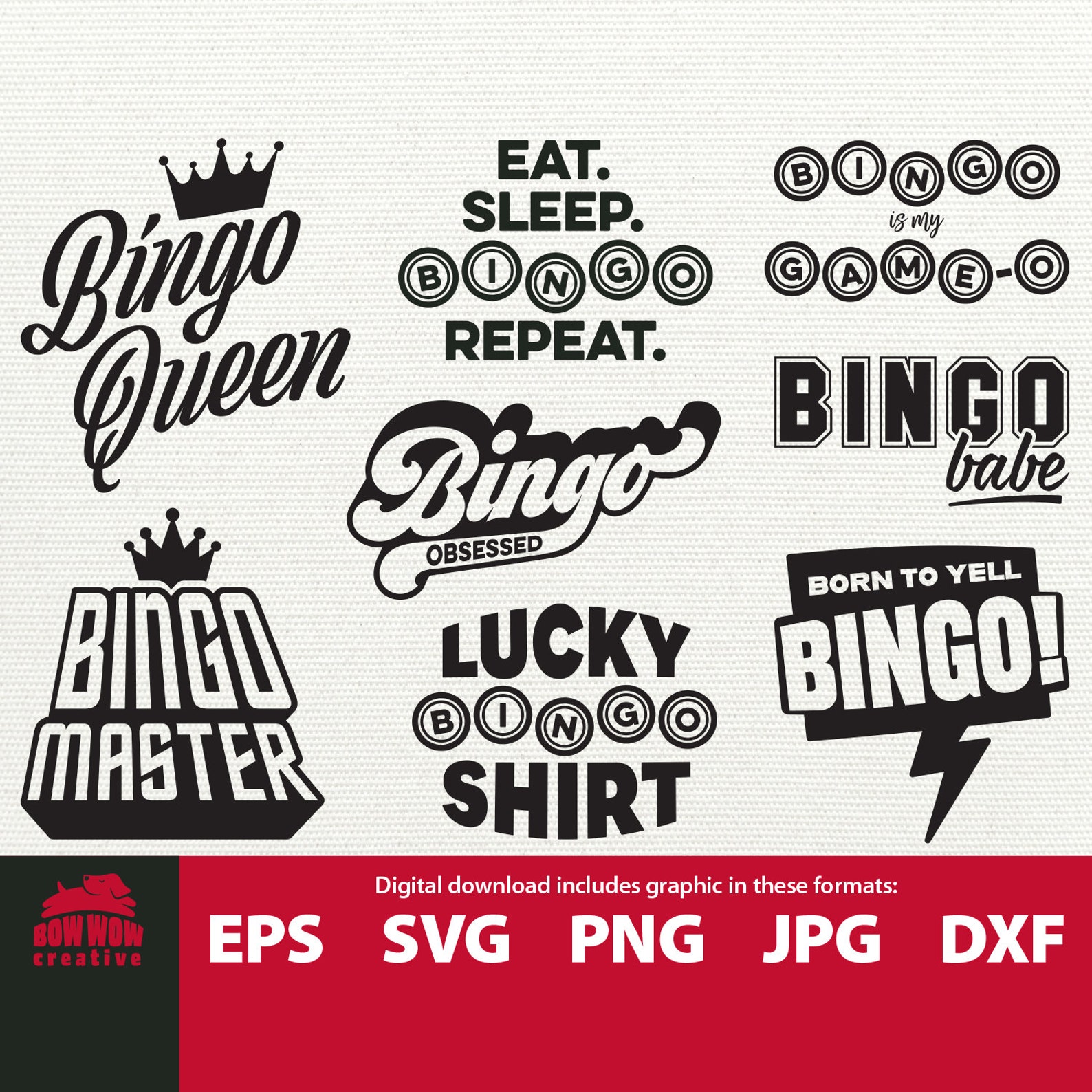 BINGO Svg Bundle Bingo Shirt Design Gift for Bingo Player Svg - Etsy