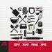Kitchen Svg Bundle Kitchen Tools Svg Kitchen Clip Art Baking Tools Svg ...