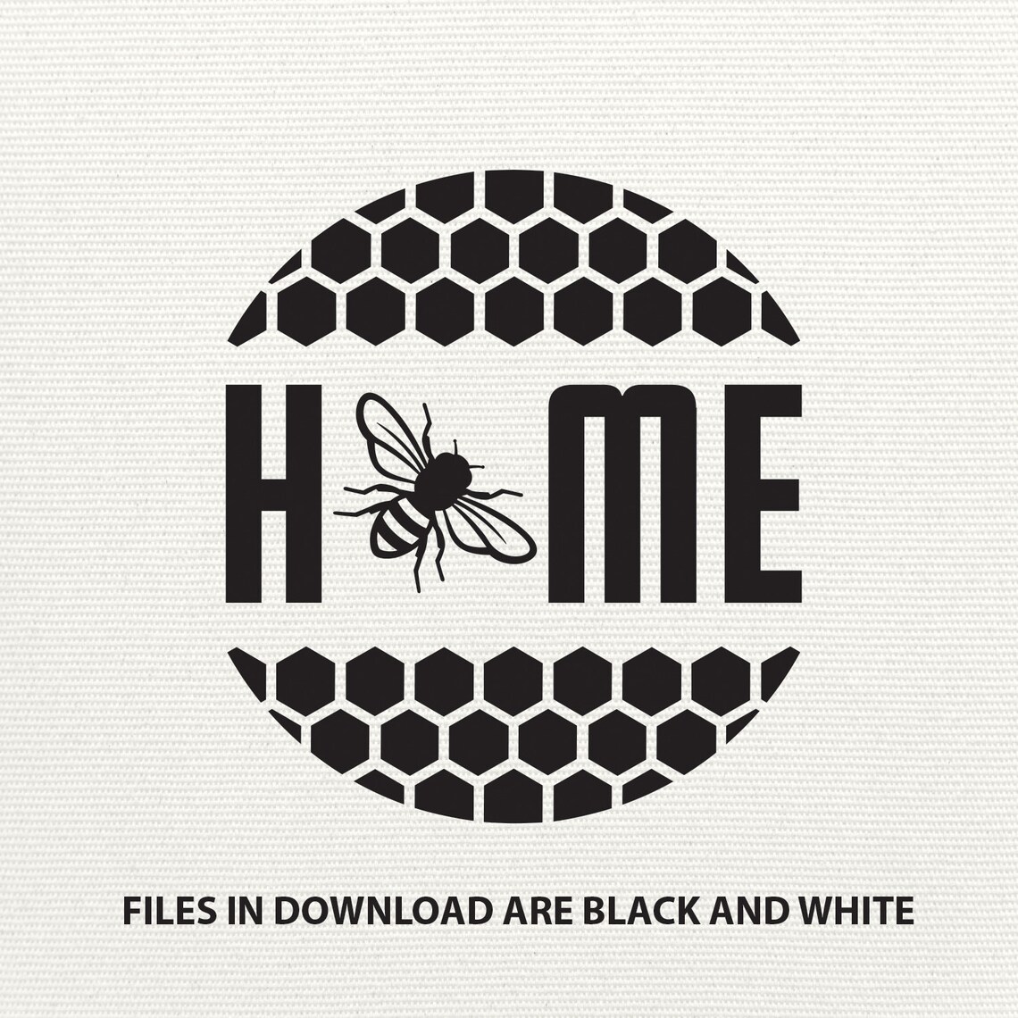 Round HOME sign svg with honey bee and honeycomb summer porch | Etsy